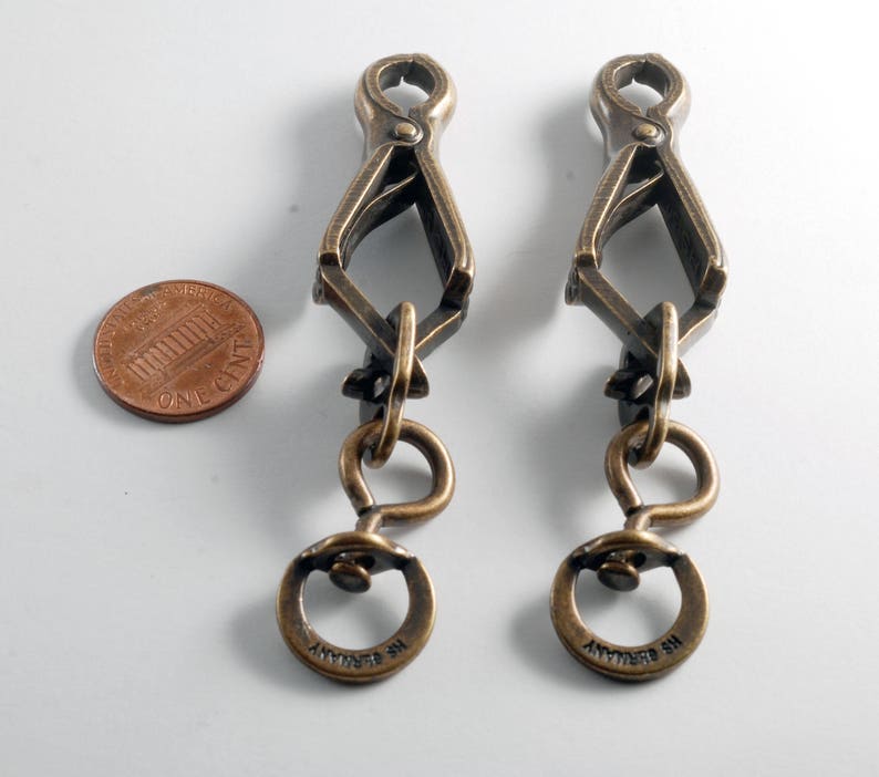 Pair of Very Old Vintage Bronze Plated Steel Key FOB Clasp for - Etsy