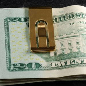 SHIRT & TIE Gold Tone Metal Money Clip W Case NWOT - Etsy