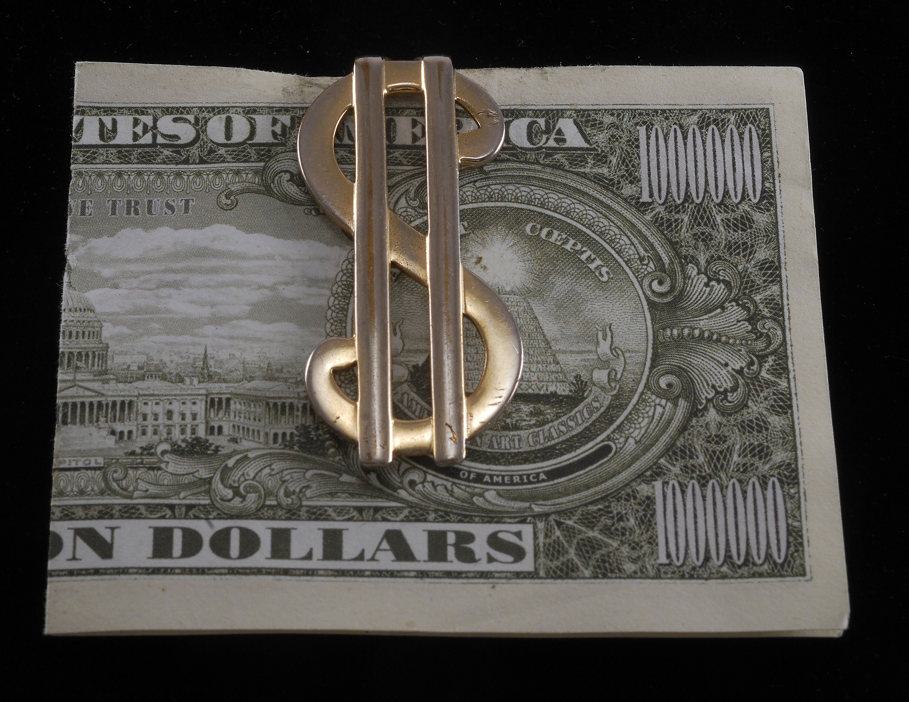 Very Old Antique ANSON Faded Gold Plated Dollar Sign Money Clip Used - Etsy