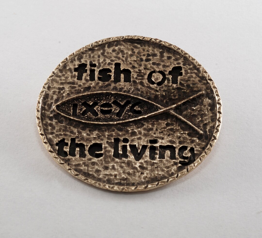 Vintage Religious Pin "fish of the Living" Christian Pin New Old Stock ...