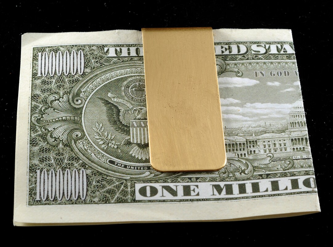 Vintage Money Clip Thin Solid Brass Plain Money Clip New Old Stock 1990 ...