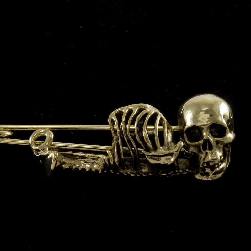 Vintage Skeleton Brooch - Etsy