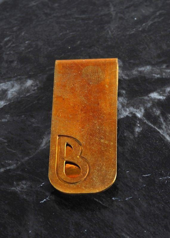 Vintage Collectible Antique Solid Brass Monogram Letter B Thin | Etsy