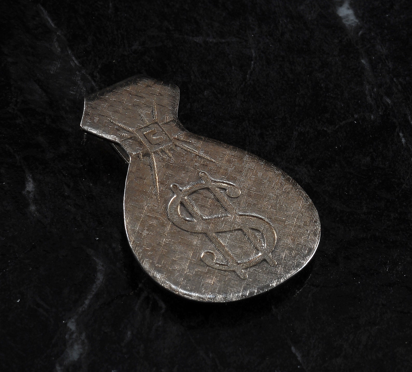 Vintage Money Bag Dollar Sign Money Clip Silver Tone Steel Moneyclip ...