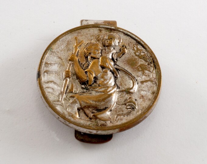 Vintage Anson St Christopher Money Clip Visor Clip Religious 1960'S PAT ...