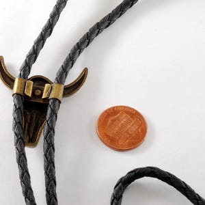 Vintage Western Bull Head Bolo Tie Bronze Tone Retro Cowboy Neck Tie ...