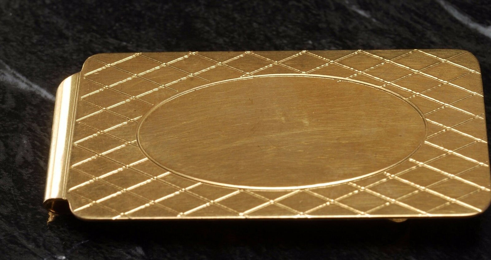 Vintage Money Clip Traditional Design Gold Plated Brass Metal - Etsy