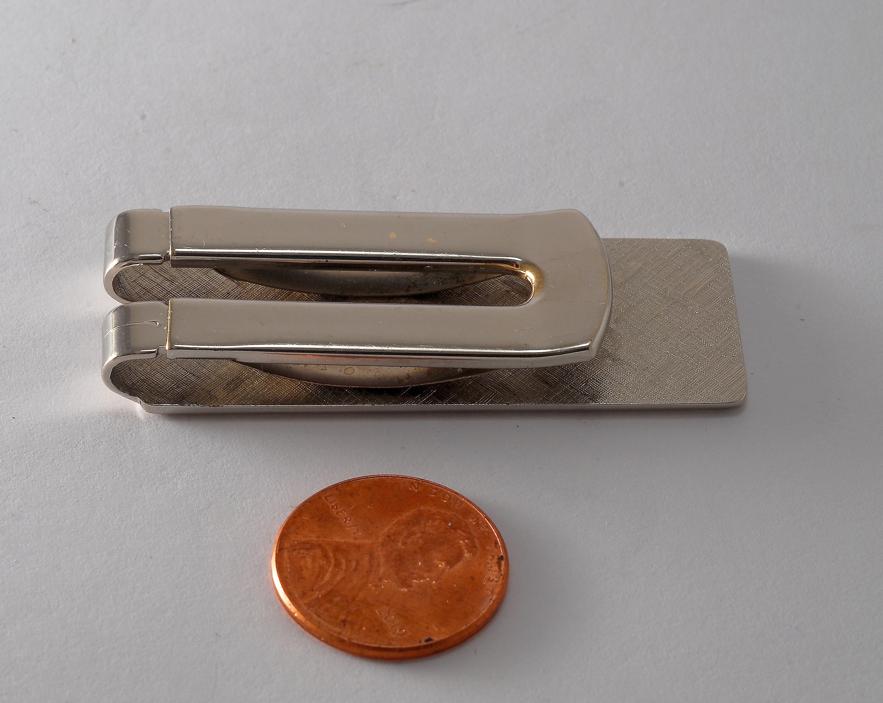 Vintage Money Clip Checkerboard Design Silver Plated Brass Moneyclip ...