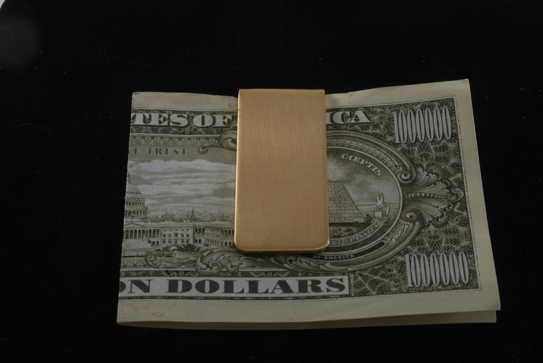 Vintage Money Clip Thick & Heavy Solid Brass Plain Money Clip New Old ...