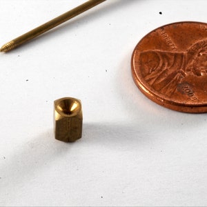 6 Solid Brass Recessed Ends for Gems Collar Bar Lot of 6 New Old Stock ...