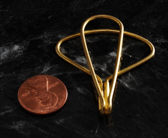 Vintage Collectible Antique Brass Wire Money Clip NOS… - Gem