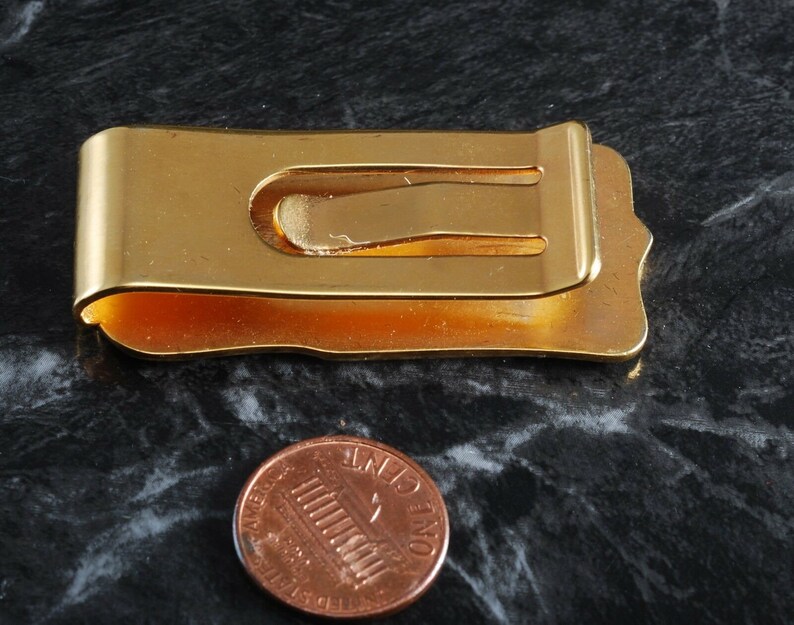 SHIRT & TIE Gold Tone Metal Money Clip W Case NWOT - Etsy