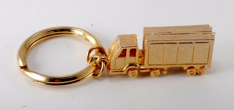 Panel Box Truck Trucker Gold Tone Metal Key Chain Keychain Key - Etsy