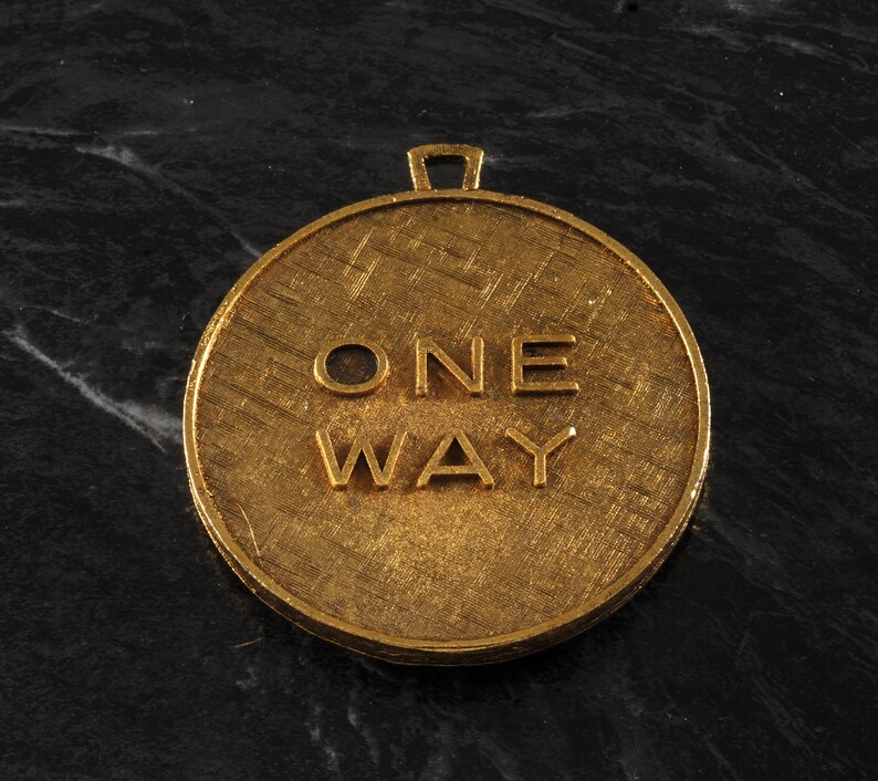 One Way up Finger Pointing up Brass Pendant 1960's Vintage - Etsy