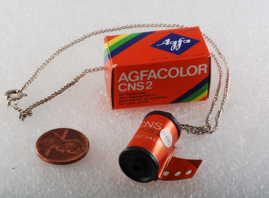 Vintage Agfacolor CNS2 Magazine Pendant With 16" Quality Chain NOS in ...