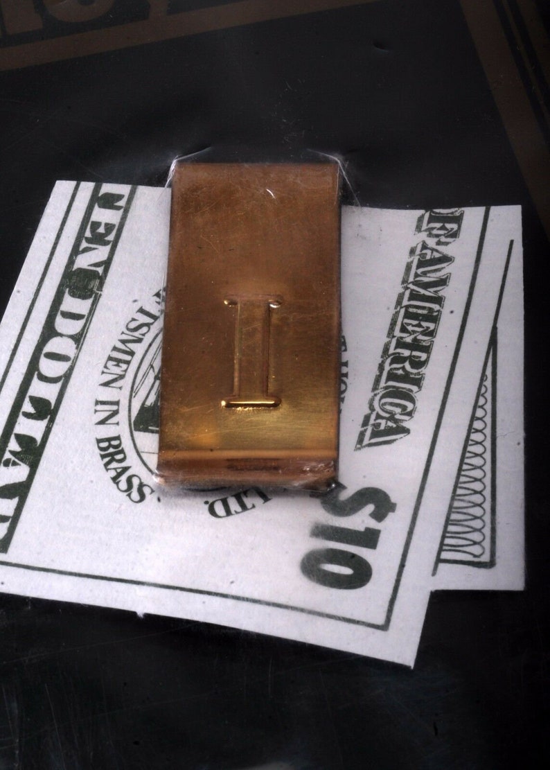 Vintage Solid Brass Letter "i" Money Clip W Card NOC Made in ENGLAND - Etsy