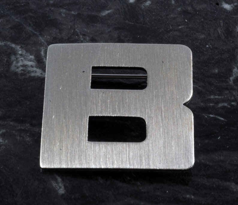 Vintage Letter B Stainless Steel Pin 1970's Industrial - Etsy