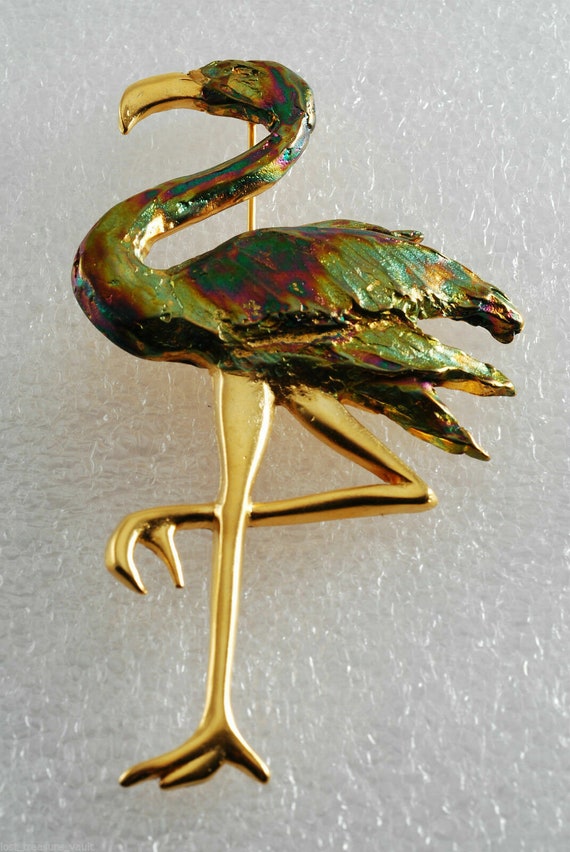 Pin Art Spoontiques Flamingo Pin Made in USA New On C… - Gem
