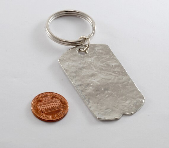 Vintage SYMBOLS Hieroglyphics Design Key Chain Silver… - Gem
