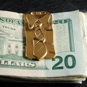 SHIRT & TIE Gold Tone Metal Money Clip W Case NWOT - Etsy