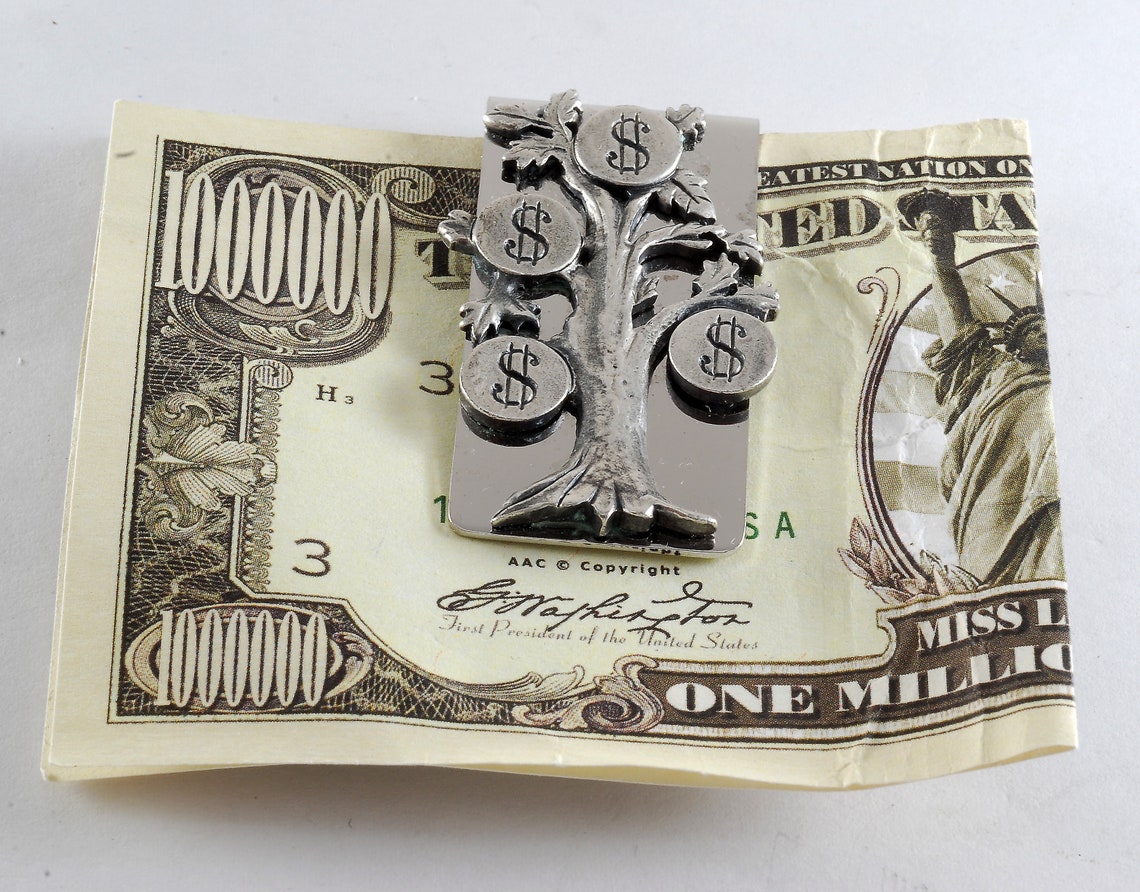 Vintage Swank Money Clip money Tree Silver Plated | Etsy