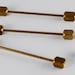 6 Solid Brass Recessed Ends for Gems Collar Bar Lot of 6 New Old Stock ...