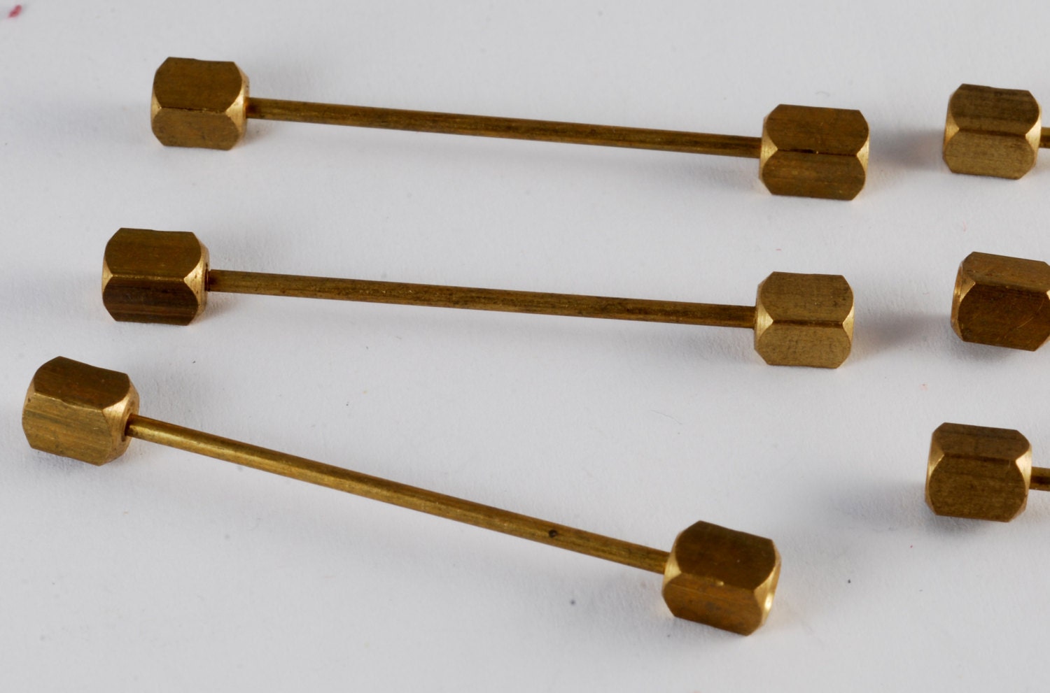 6 Solid Brass Recessed Ends for Gems Collar Bar Lot of 6 New - Etsy
