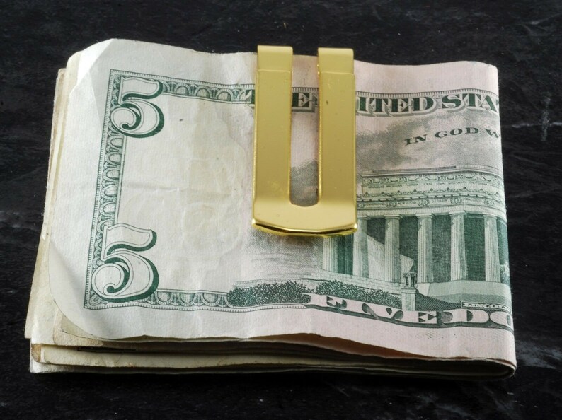 Vintage "all In" Money Clip Gold Plated Brass & Enamel Oval Gambling ...