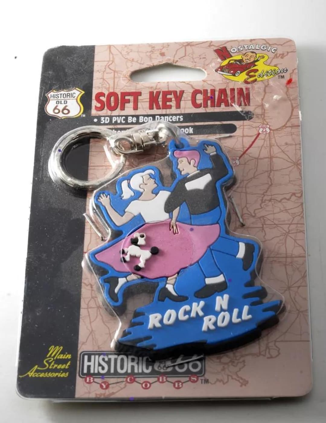 Cobbs Route 66 50'S Retro Look "3d Pvc Be Bop Dancers" Soft Key Chain ...