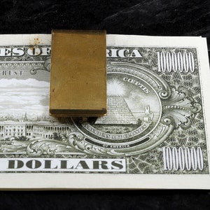 Vintage Money Clip Brass Thin Plain Money Clip New Old Stock 1950's NOS ...