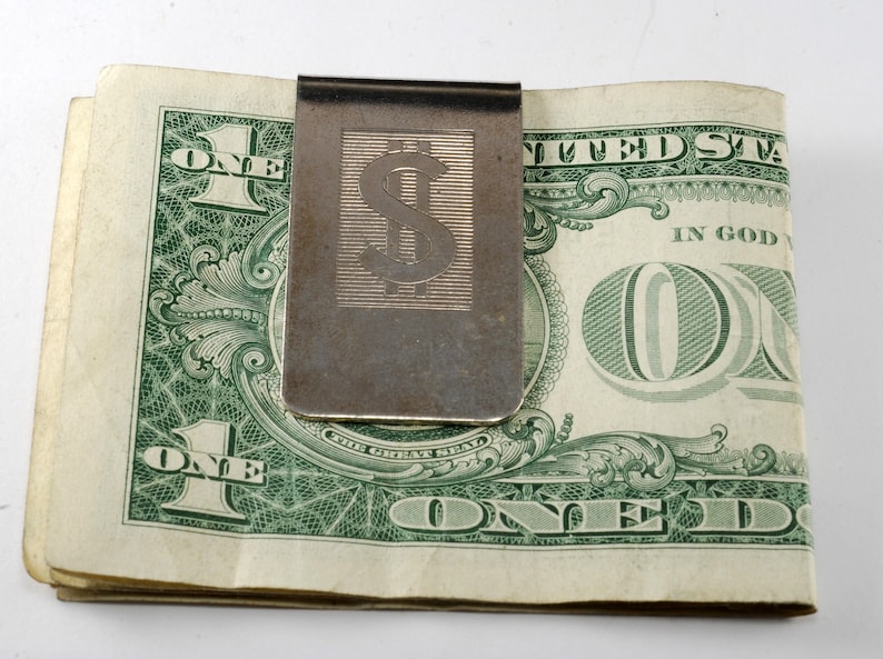 Vintage Collectible Silver Tone Dollar Sign Money Clip Pre Owed - Etsy