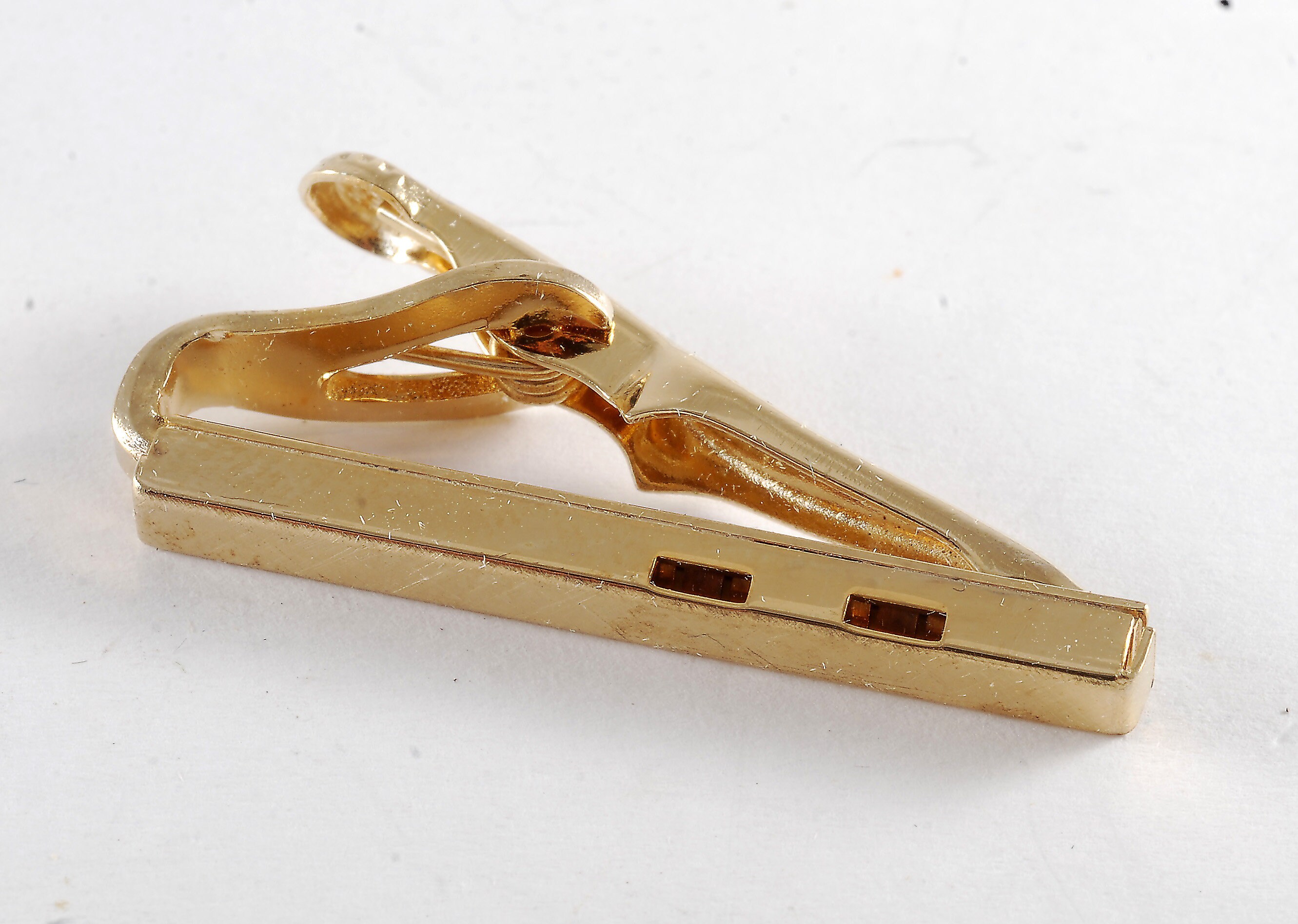 Vintage Swank SK Collection Thin Tie Bar Clip Collectible Gold Tone NOS ...