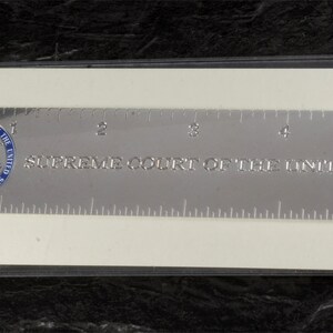 United States Supreme Court Silver Plated Ruler 6" New Old Stock Made ...