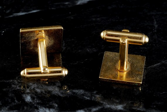 Vintage ANSON Diagonal Design Cuff Links Men's Cuffl… - Gem