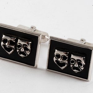 SWANK Vintage Comedy Tragedy Masks Cufflinks Men's or Ladies Cuff Link ...