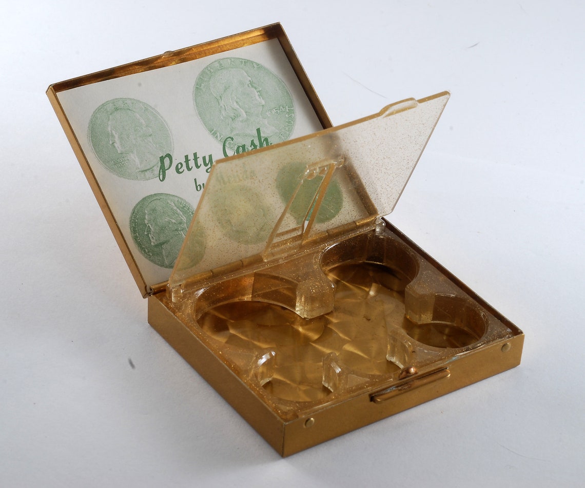 Vintage Brass Petty Cash Money Clip/ Lucky Box Petty Cash by Menda ...