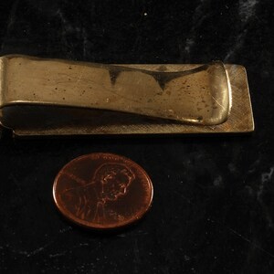 Vintage Money Clip Gold Plated Brass W Black & Brown Inlay Men's ...