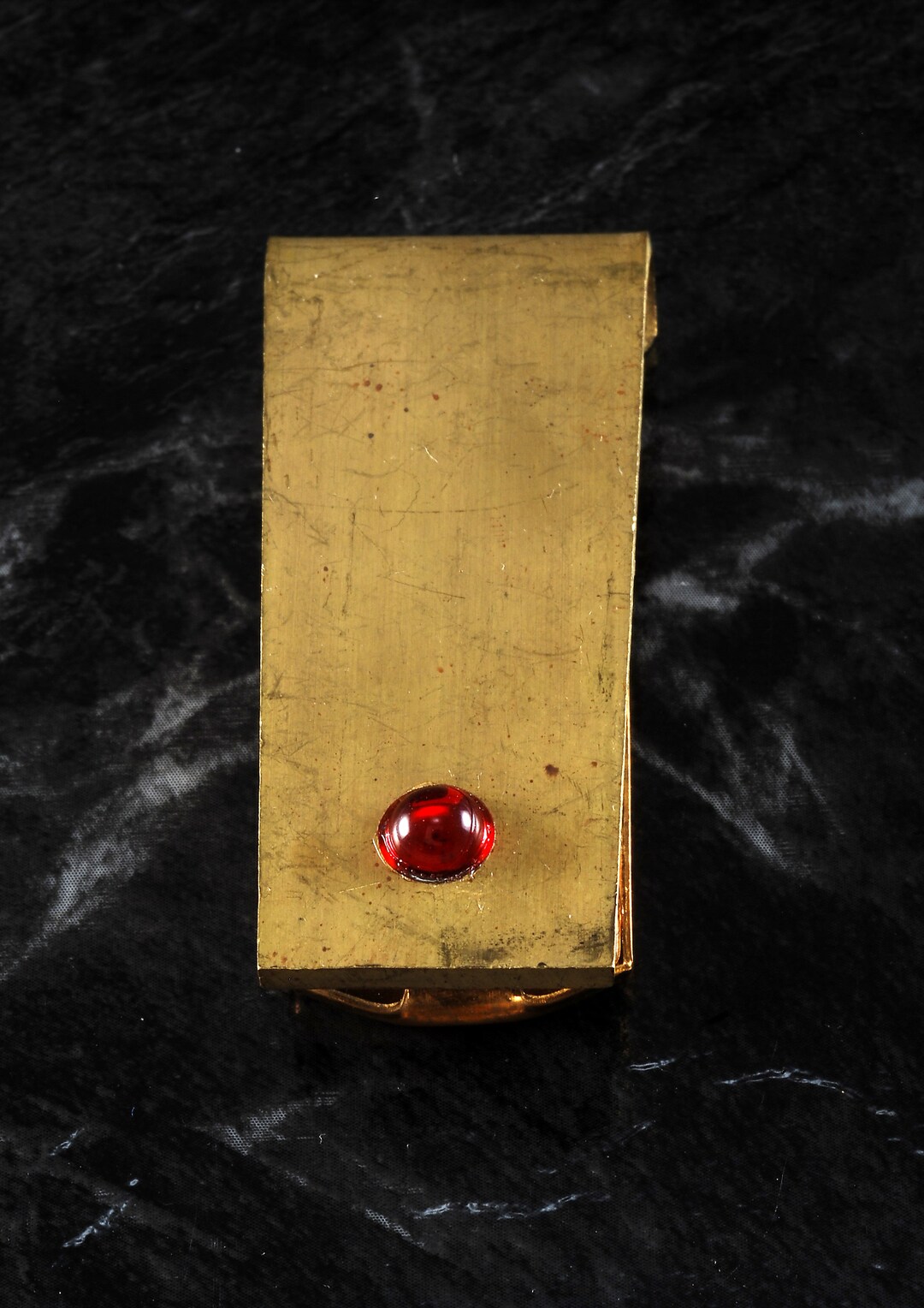 Vintage Collectible Antique Money Clip Solid Brass & Plastic Gem 1930's ...