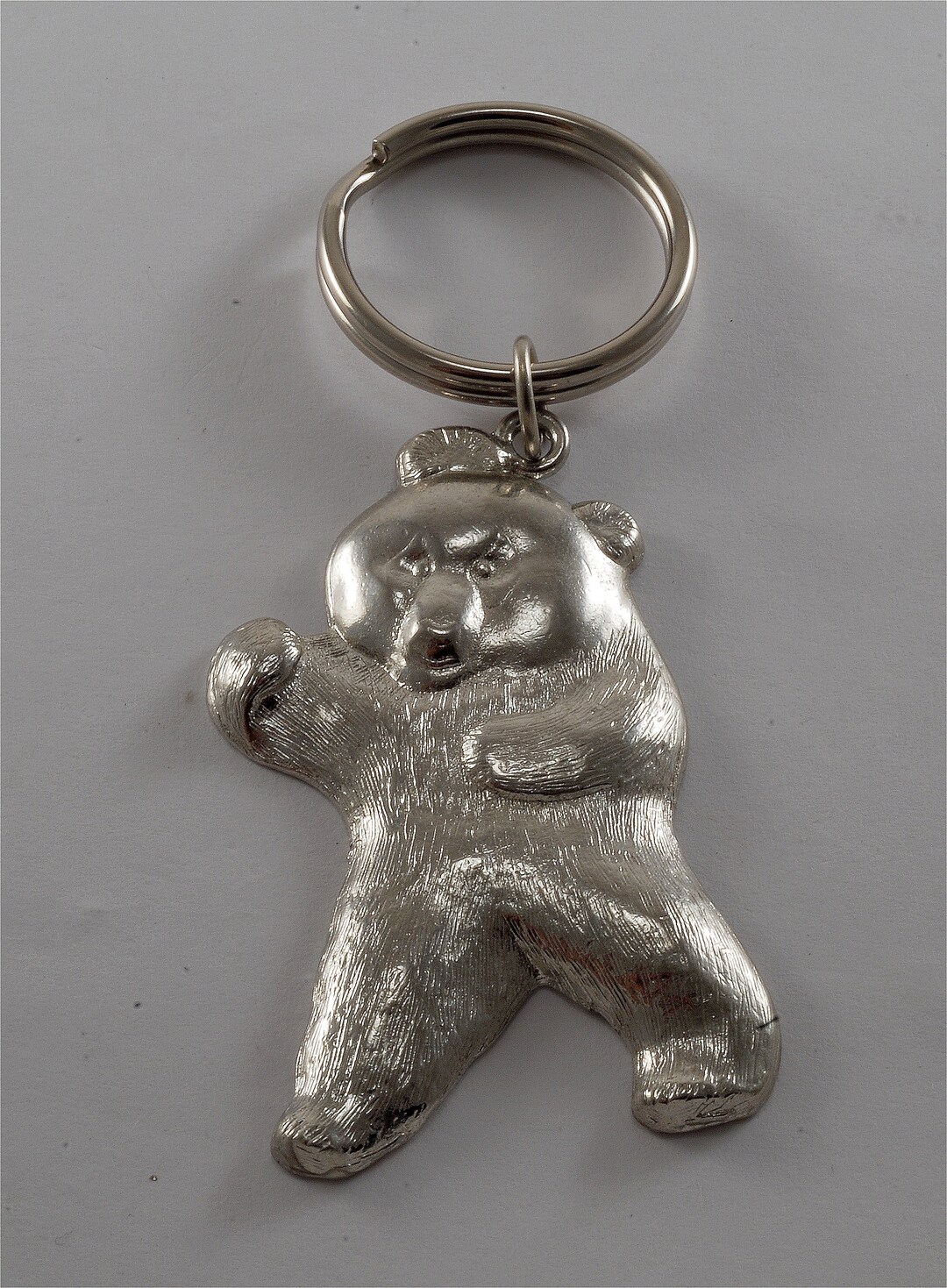Vintage Bear Key Chain Silver Tone Metal Key Fob Keychain NOS - Etsy