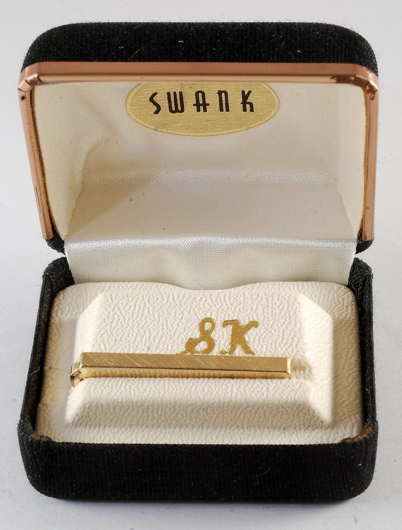 Vintage Swank SK Collection Thin Tie Bar Clip Collectible Gold - Etsy