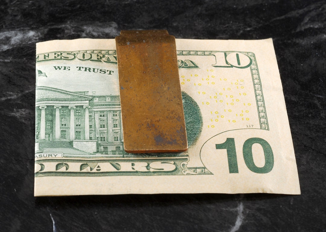 Very Old Money Clip Heavy Solid Brass Moneyclip OOAK NOS 1940's - Etsy