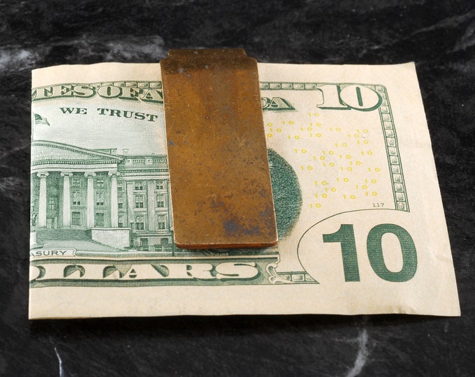 Very Old Money Clip Heavy Solid Brass Moneyclip OOAK NOS 1940's - Etsy