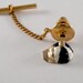 Vintage 1970's Referee Tie Tack Gold Plated Brass and Black & White ...