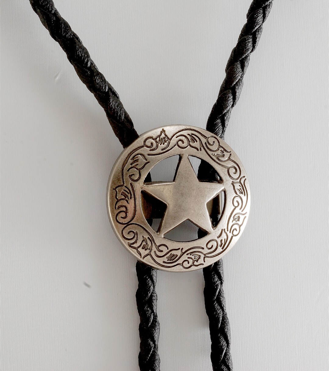 Vintage Western Star Bolo Tie Silver Tone Retro Cowboy Neck Tie Western ...