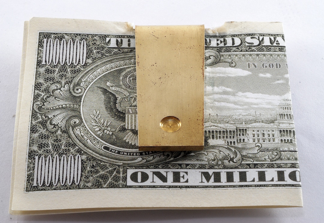 Vintage Collectible Antique Solid Brass Money Clip Inset Raw DIY ...