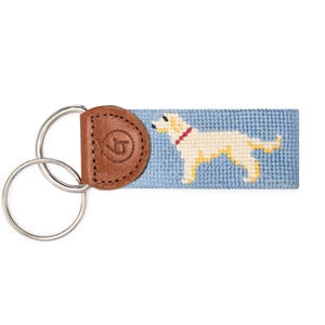 Yellow Lab Needlepoint Key Fob / Custom Key Fob / Gifts for Dog Lovers ...