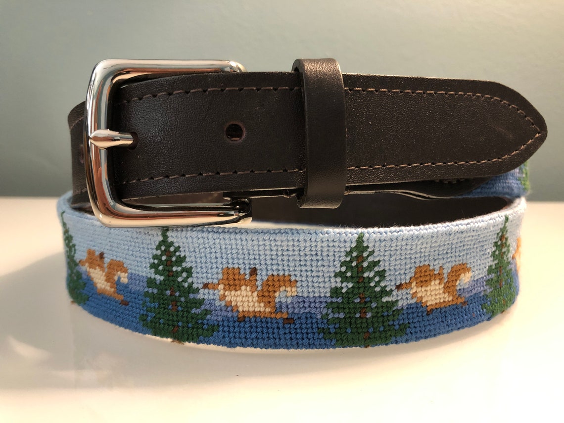 Custom Needlepoint Belt DEPOSIT ONLY / Personalized Needlepoint ...