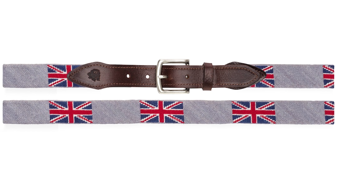Union Jack Belt / British Flag Belt / Union Jack Needlepoint Belt ...