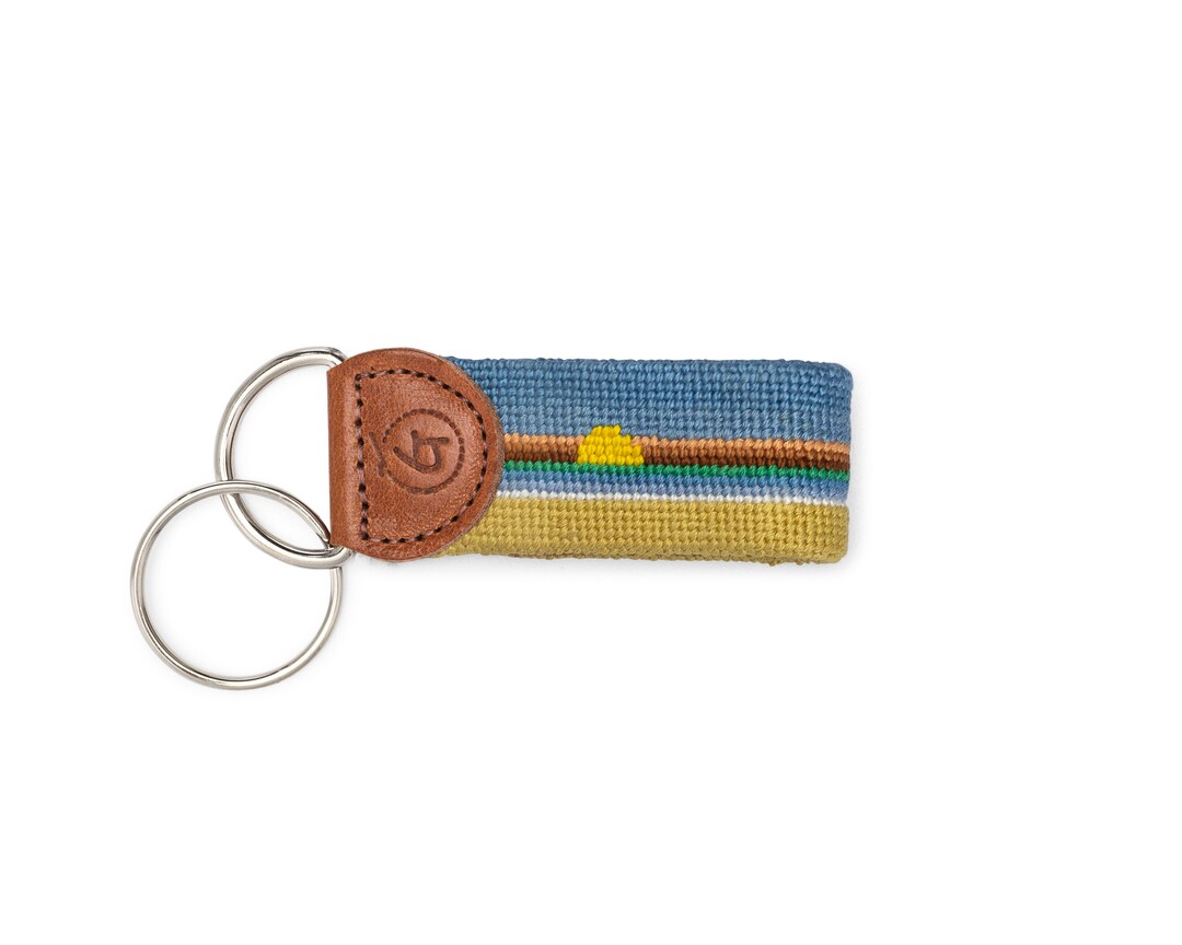 Sunset Needlepoint Key Fob / Key Chain / Gifts for Art Lovers / Summer ...