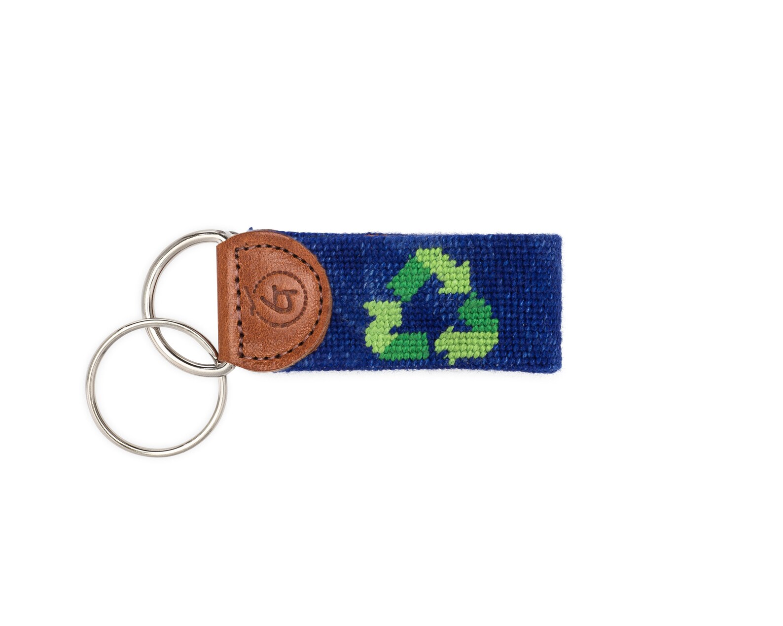 Recycling Needlepoint Key Chain / Gifts for Earth Lovers / - Etsy